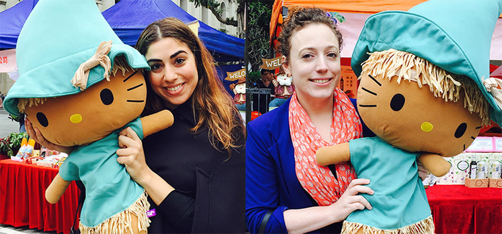 Sonale and Tracy with Hello Kitty - Green Queen