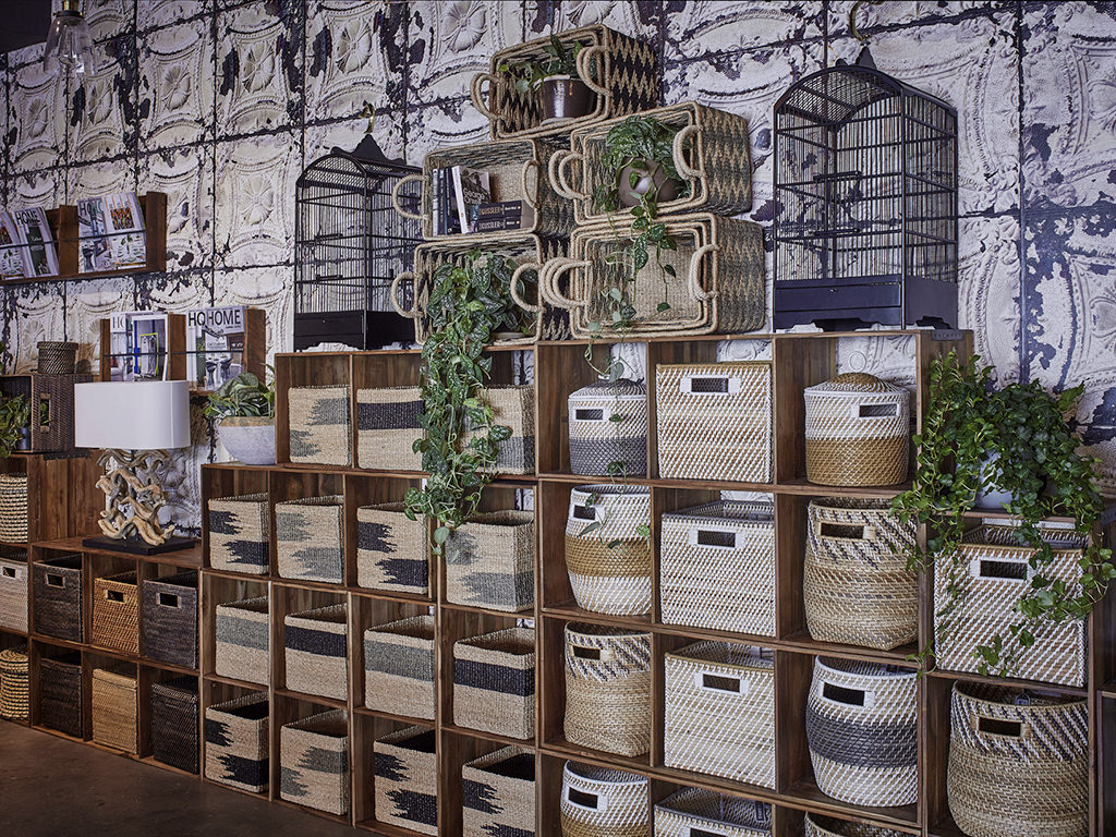 TREE Stack Boxes | Rattan Woven Baskets - Green Queen
