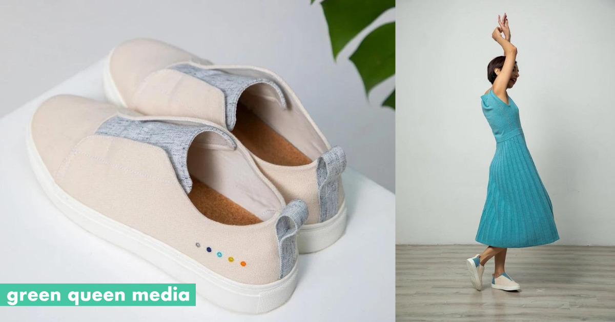 These Vegan Slip-On Sneakers Are Made From Recycled Fashion Waste