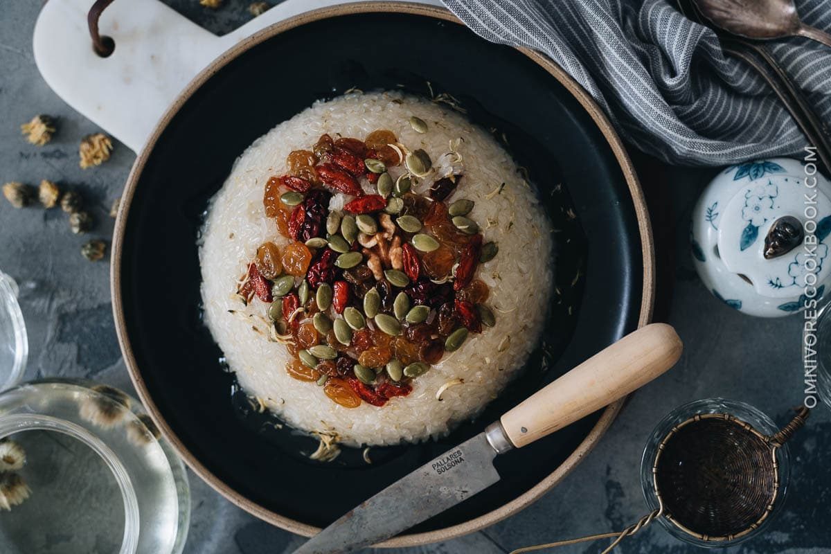 Vegan Eight Treasure Rice Pudding - Green Queen