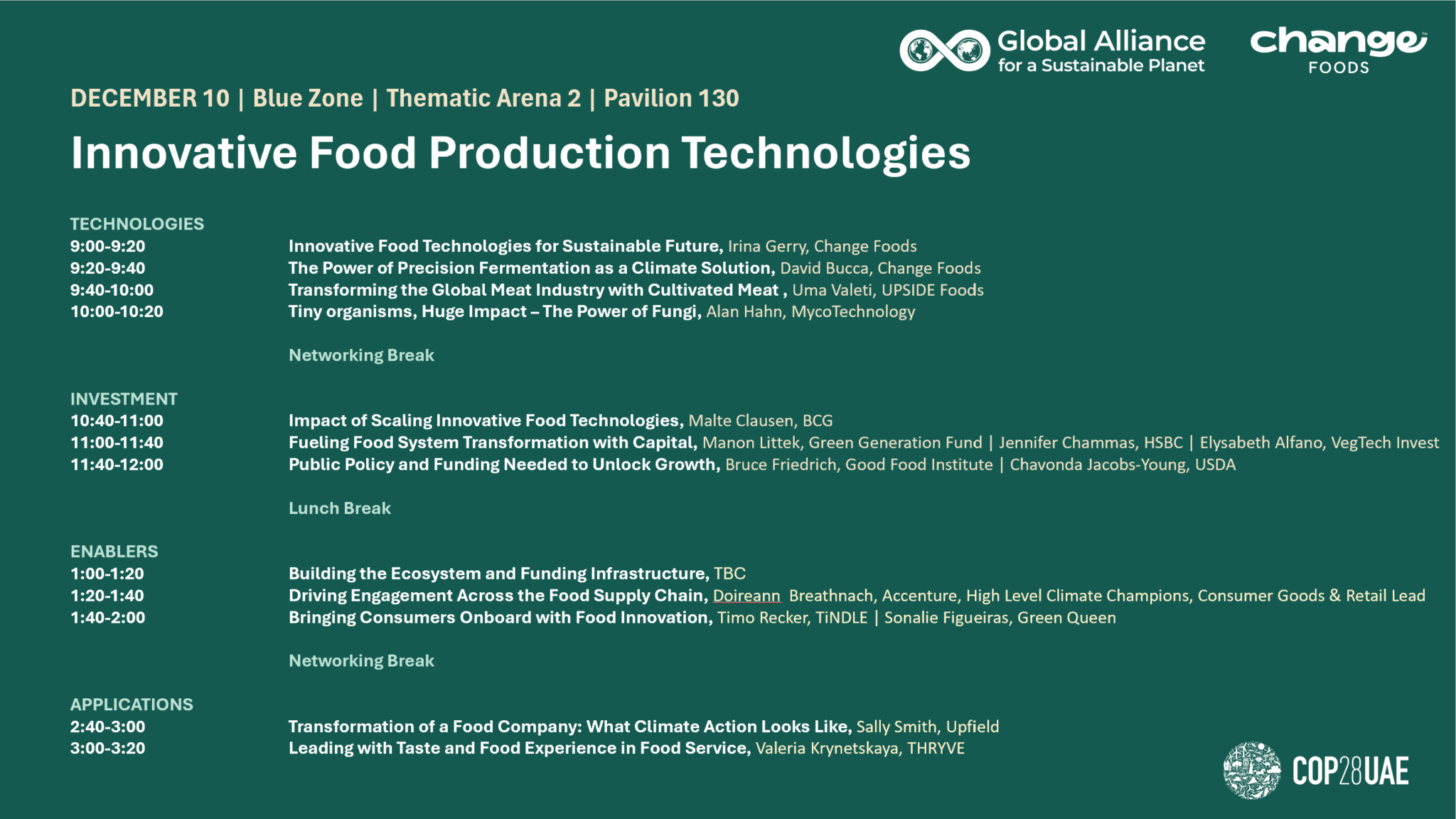 COP28 Food Day: Snapshot of A Climate-Centric Food Tech Pavilion