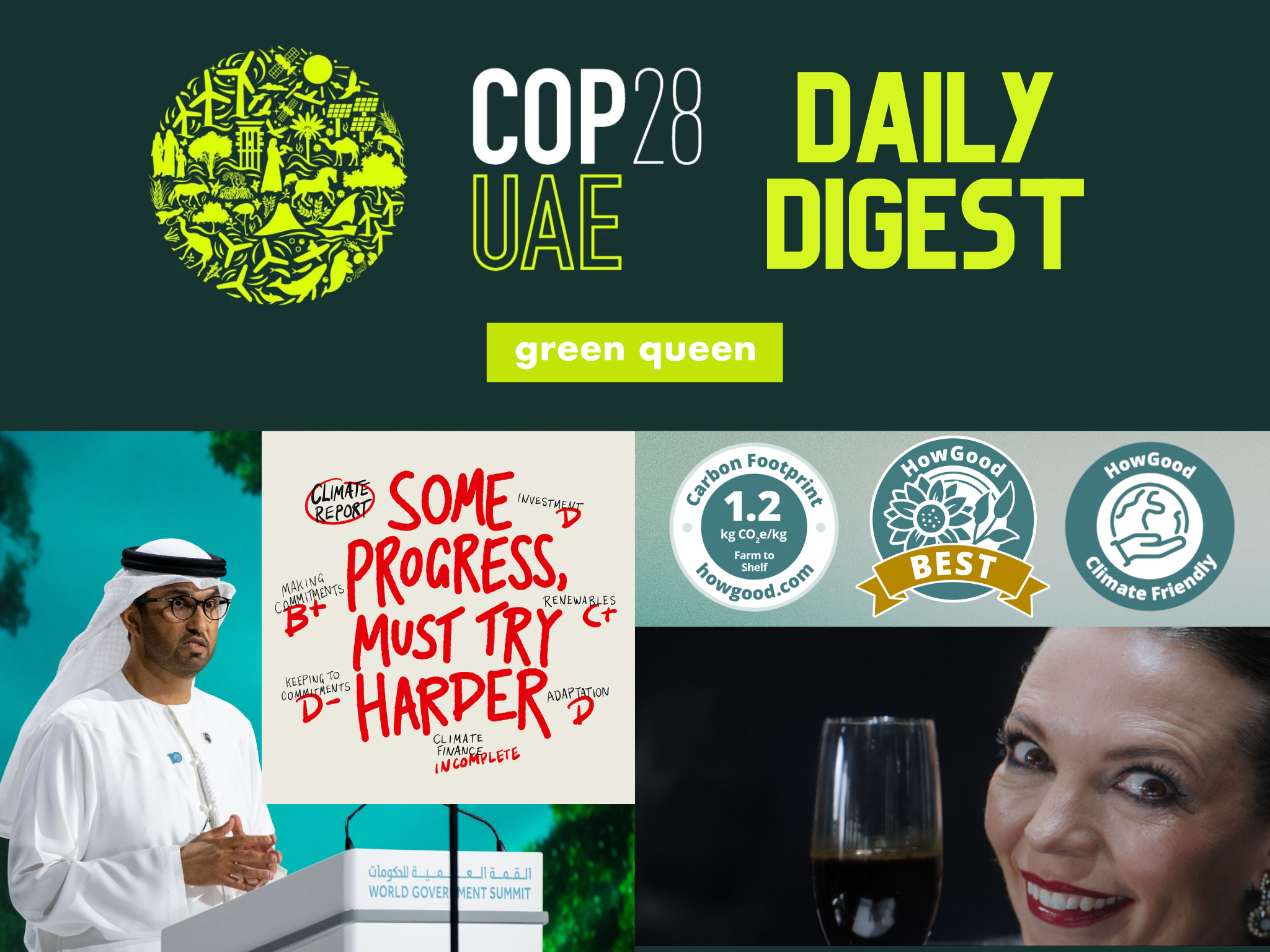 cop28-food-climate-change-daily-digest-news-dubai- Green Queen