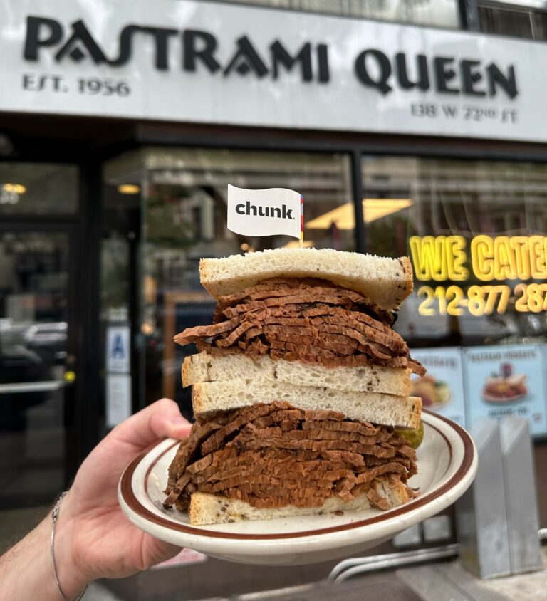 Chunk Foods Debuts Vegan Slabs in Pastrami Queen Sandwich